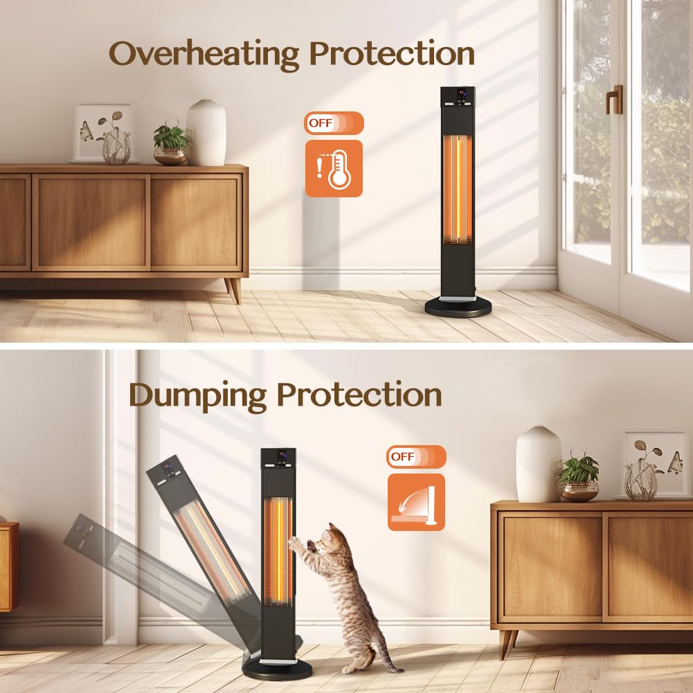 1500W Hanging Yard Heater,Ceiling heater,Hanging patio heater, courtyard electric heater, infrared heater, ceiling electric heater 3S Fast Heating,Great Room, Garage,Ceiling Mount
