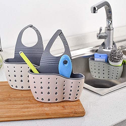 2 Pack Kitchen Sponge Holder, Kitchen Sink Organizer, Sink Caddy, Sink Tray Drainer Rack, Brush Soap Towel Holder (Green+Green)