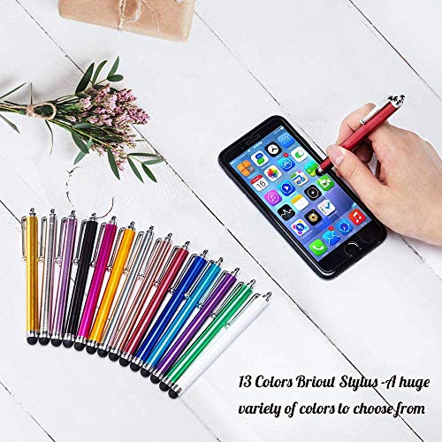 Briout Stylus Pens for Touch Screens, 36 Pack Capacitive Touch Screen Stylus for iPad, iPhone, Tablets, Samsung, Kindle Touch All Universal Touch Screen Devices (12 Multicolor)