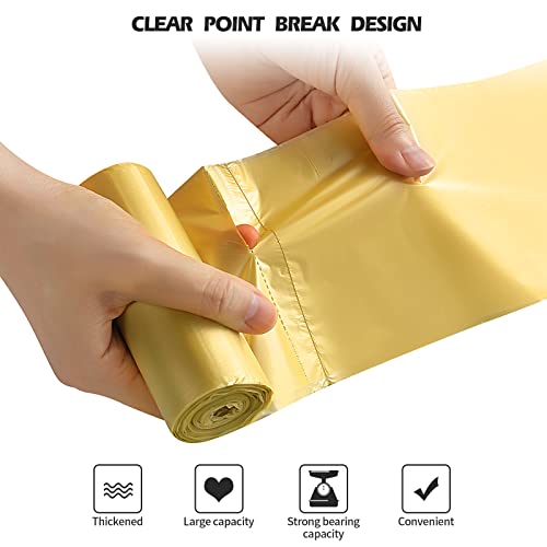 4 Gallon/100pcs Small Garbage Bags,Strong Trash Bags,Small Trash Bags for Office Home Bedroom,Trash can Liner(Golden 100)