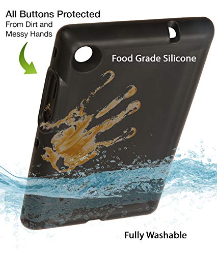 BobjGear Bobj Rugged Tablet Case for Lenovo Tab M8 HD (TB-8505F, TB-8505X) Silicone Fully Washable Kid Friendly (Bold Black)