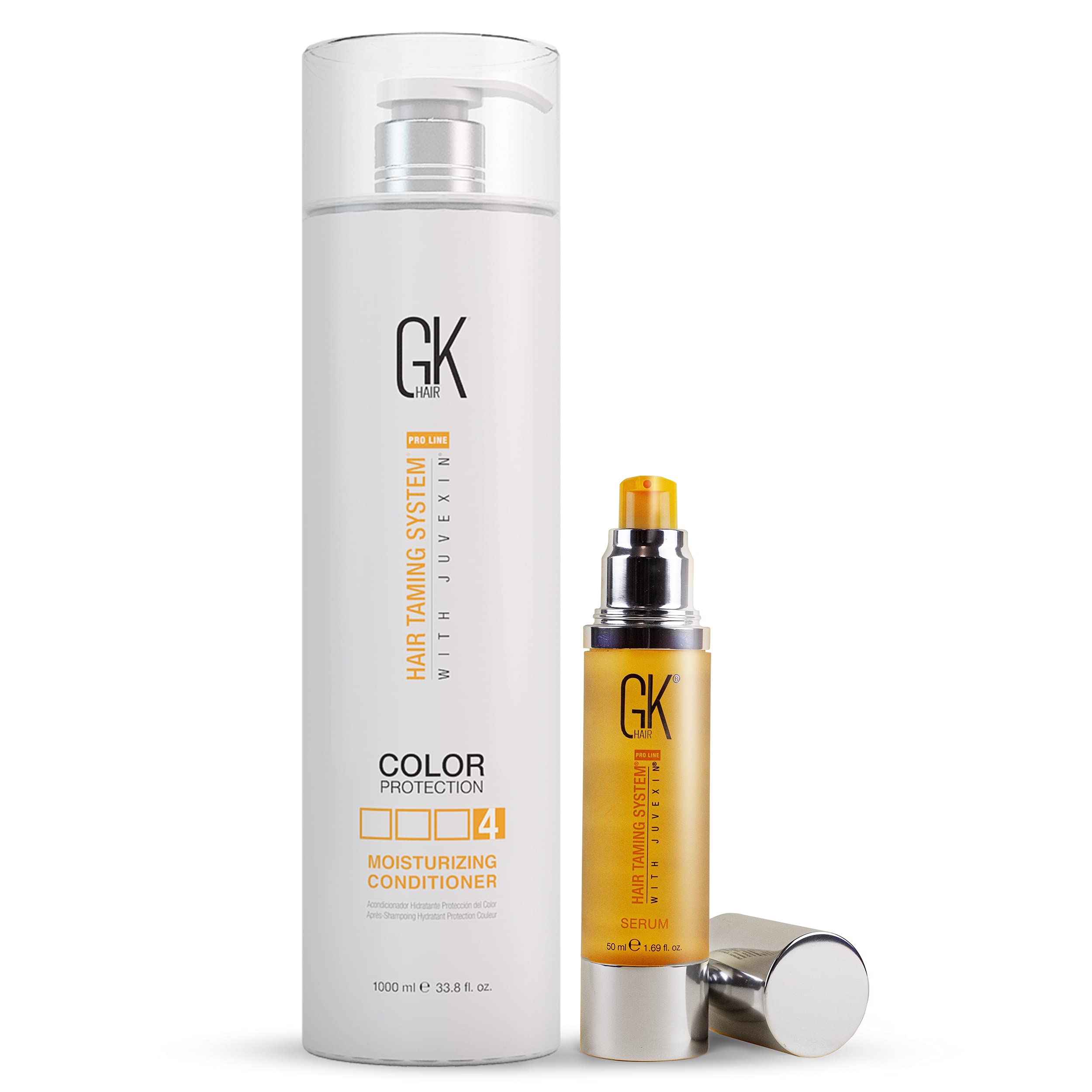 Global Keratin GK Hair Moisturizing Conditioner (33.8 fl.oz/1000ml) - Hair Smoothing Serum - 100% Pure Organic Argan Oil 1.69 Fl Oz