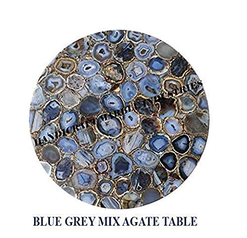 15" Agate Table Tops ALL COLOURS, Natural Agate Table, Agate Side Table, Agate Coasters, Agate Patio Table, Modern Home Decor Furniture Agate Gift (WHITE, AGATE)