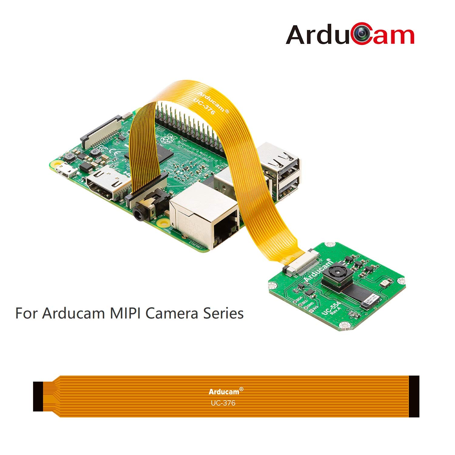 Arducam for Raspberry Pi Zero Camera Cable Set, 1.5" 2.87" 5.9" Ribbon Flex Extension Cables for Pi Zero&W, Pack of 3
