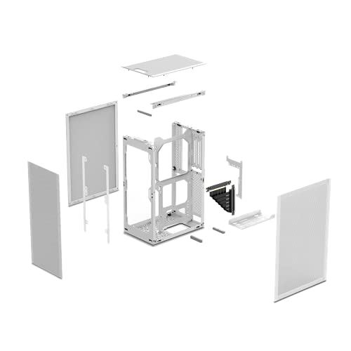 SSUPD Meshlicious Mini-ITX Small Form Factor (SFF) Case - Full Mesh Side Panel with PCIe Riser Cable - Tool-Free and Easy Accessibility (PCIE 4.0 Riser Cable, White)