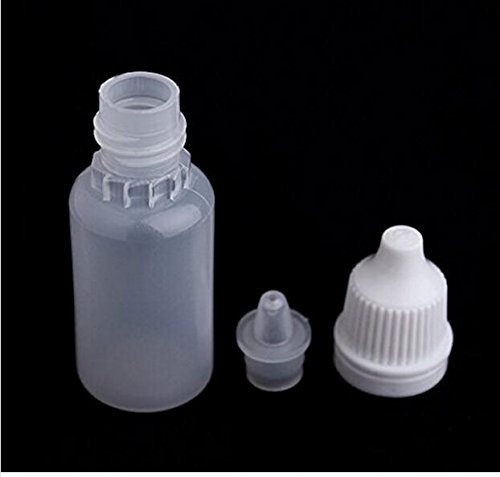 24 Pcs Empty Plastic Squeezable Refillable Portable Eye Liquid Dropping Dropper Bottle With Plug Container Vial For Essential Oil (5ML)