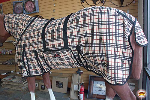 HILASON 75 Inches Horse Fly Sheet Ultra Violet Rays Protect Mesh Bug Mosquito Summer Spring | Fly Sheet | Horse Turnout Sheet | Fly Sheet for Horses | Bug and Mosquito Protection | Fly Sheet for Horse