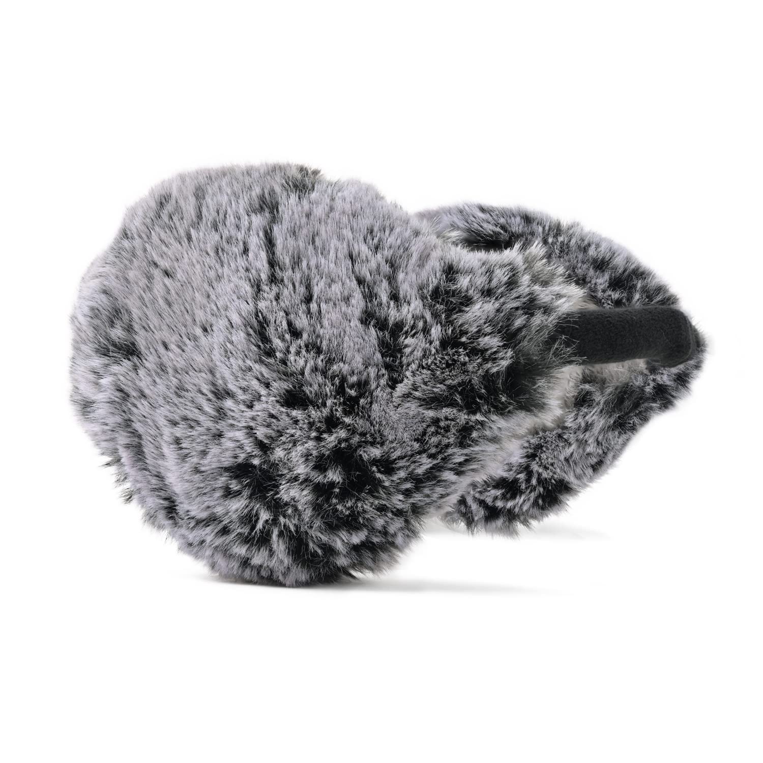 180s Eve Marie Women's Winter Ear Warmers | Behind-the-Head Adjustable & Foldable Earmuffs (Gray/Silver Black)