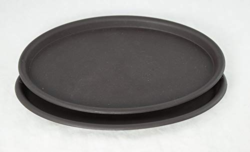 2 Oval Plastic Humidity/Drip Tray for Bonsai Tree 9"x 6.25"x 0.5" - Black