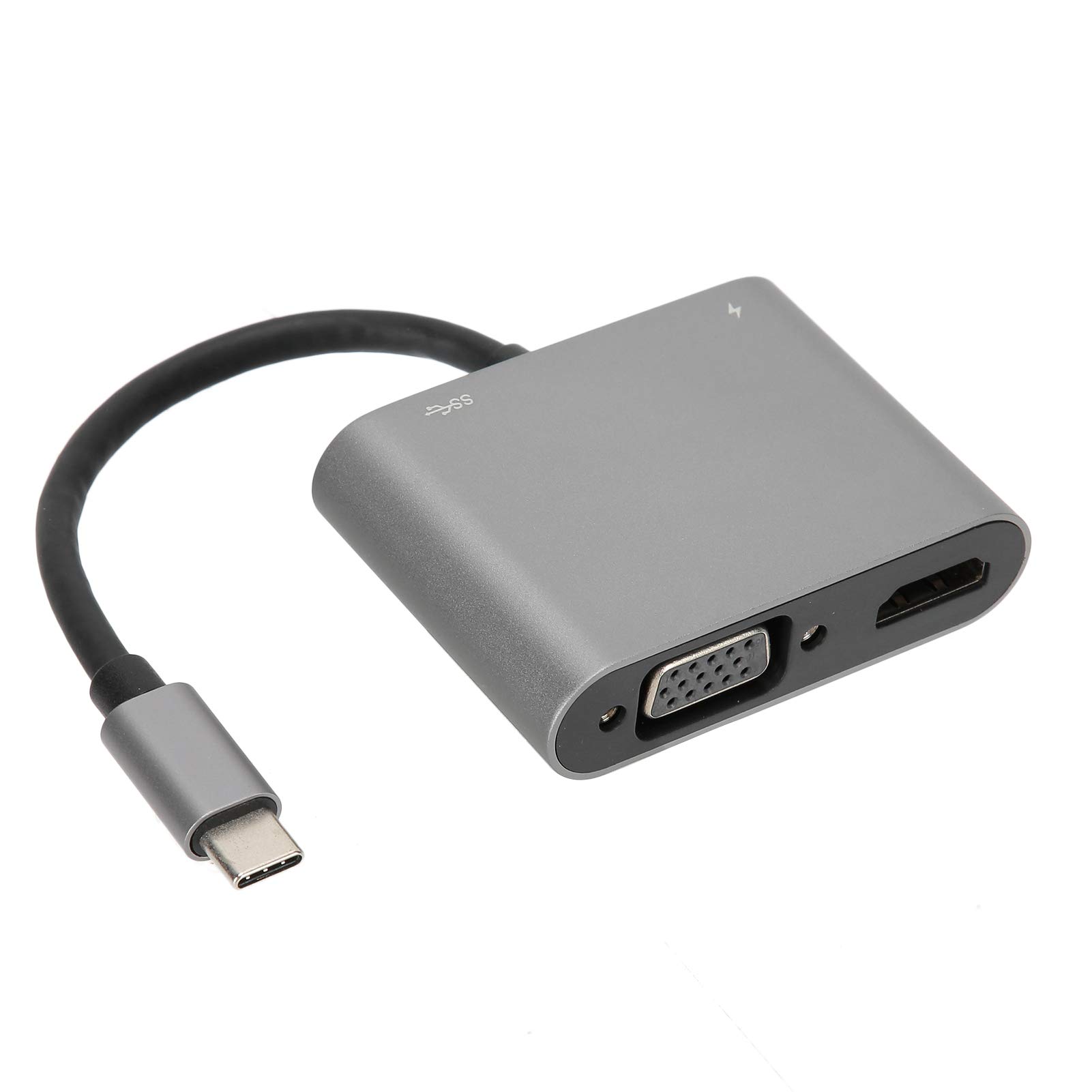 Shipenophy Type-C Hub Stable Operation 4-in-1 USB 3.0/3.1 Specifications Silver Durable Type‑C Adapter for PC Laptop Computer