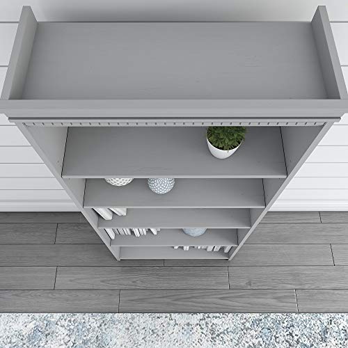 Bush Furniture Fairview 5 Shelf Bookcase, Cape Cod Gray