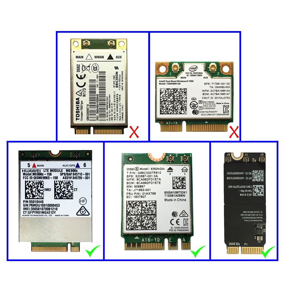 A Pair of 60cm/2ft MHF4 IPEX4 2.4/5g WiFi NGFF M.2 Antennas use for AC 7260 7265 8260 Ngff Card