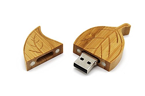 A Plus+ 10 Pack USB 3.0 Flash Drives 64GB Bamboo Leaf USB 3.0 Memory Stick Birthday Gifts