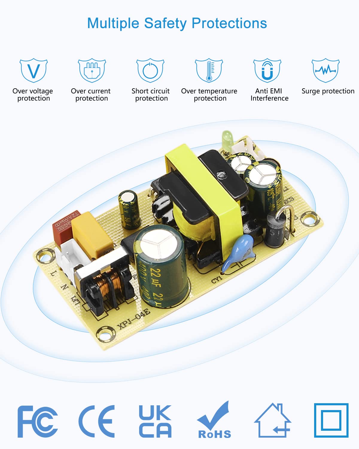 ALITOVE AC to DC Converter 12V 2A 24W Power Supply 110V to 12V Converter AC/DC Adapter with Car Cigarette Lighter Socket 100~240V AC In for Car Shaver MP3/MP4 player Car Dash Cam Bluetooth Transmitter