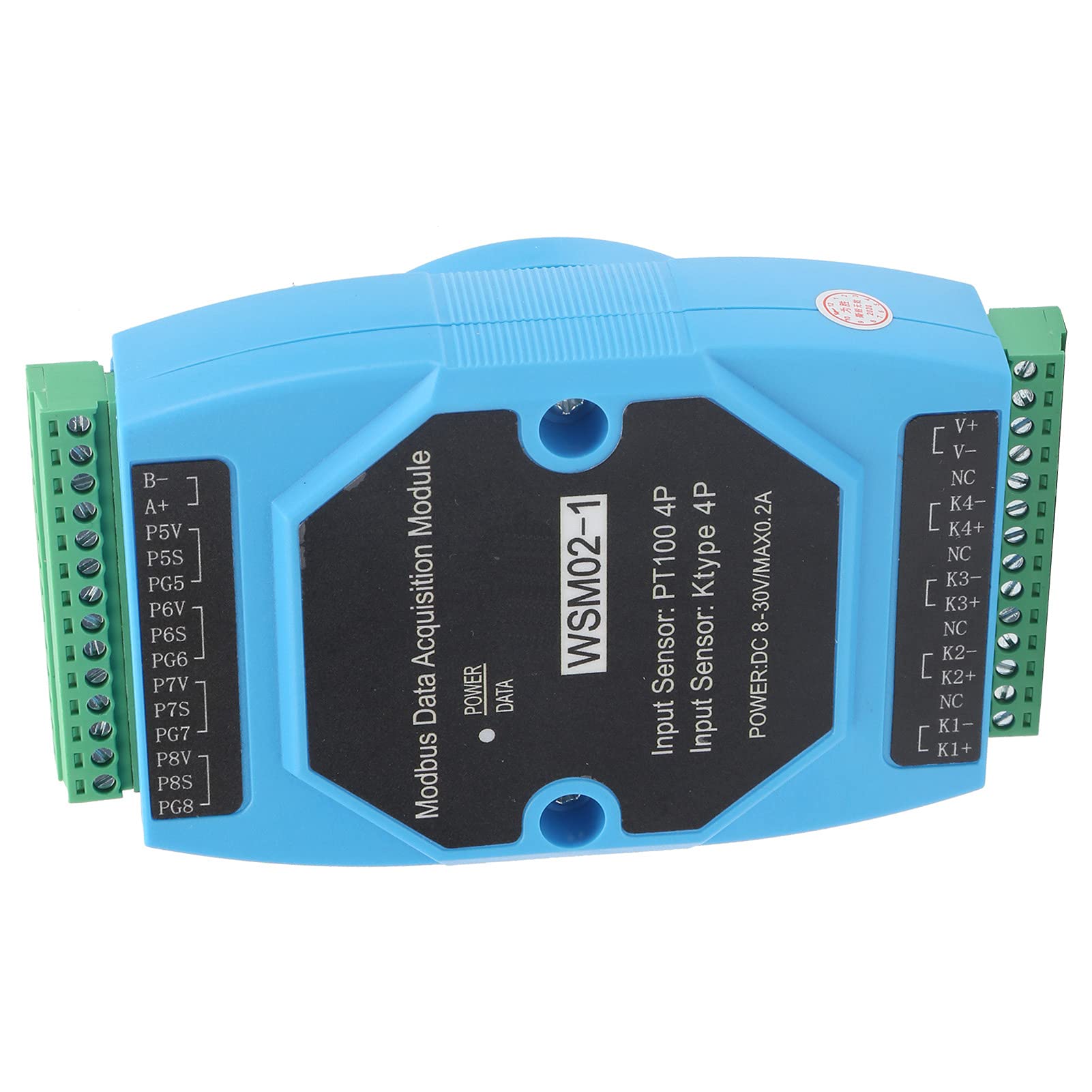Temperature Data Loggers, Moubus Temperature Data Acquisition Module Compatible with 4-Channel PT100 and 4 Ktype Thermocouple for Industry