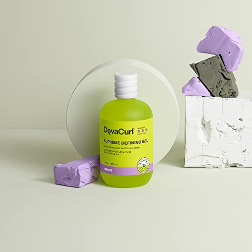 DevaCurl Supreme Defining Gel Super-Strong Hold No-Crunch Styler, Bright Breeze, 12 fl. oz.