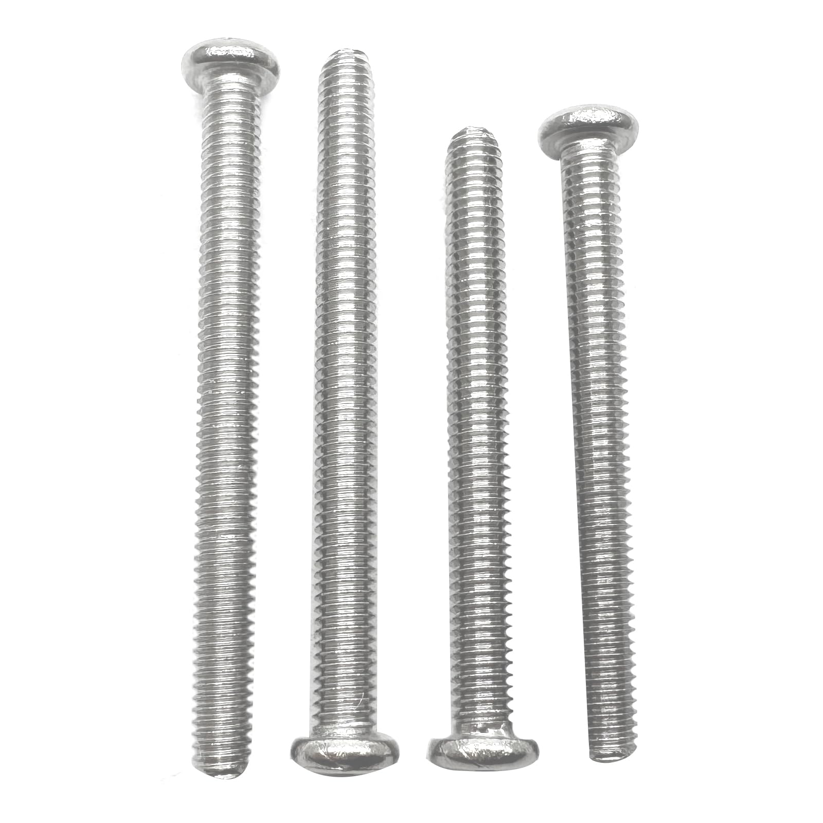 50 Pcs M4 x 40mm 304 Stainless Steel Phillips Round Pan Head Machine Screws Use for Cabinet Drawer Pull Handle, Metric Fine Thread.