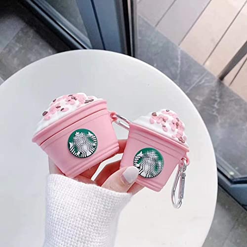3D Cute Funny Cool Kawaii Fashion Ice Cream Cup for Airpods pro 2019 Charging Case Pink