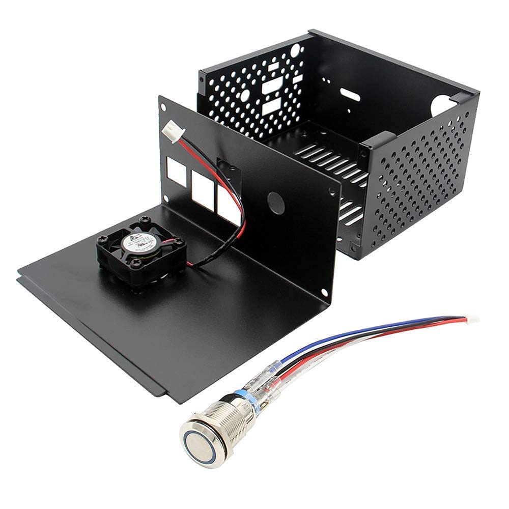 Geekworm for Raspberry Pi 3B+/3B, X820 V3.0 2.5" SATA HDD/SSD Expansion Board + Metal Case with Power Switch and Cooling Fan (Not Include Raspberry Pi)