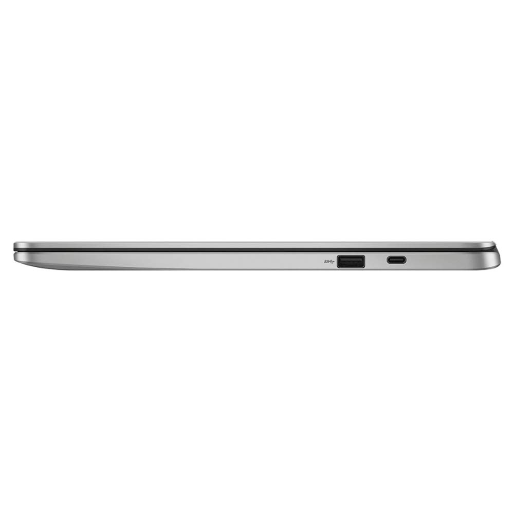 ASUS 2020 Chromebook 15.6 Inch Non-Touch Laptop, Intel Celeron N3350 up to 2.4 GHz, 4GB LPDDR4 RAM, 64GB eMMC, WiFi, Bluetooth, Webcam, Silver, Chrome OS + NexiGo 32GB MicroSD Card Bundle