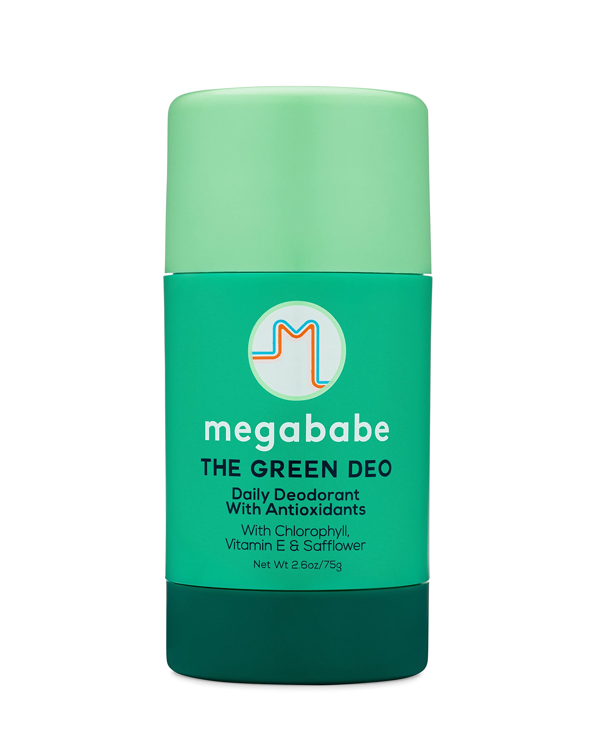 Megababe Daily Deodorant - The Green Deo with Anti-Antioxidants | Aluminum-Free, Solid, All Natural | Geranium & Lemon | Free from Parabens, Sulfates & Phthalates | 2.6 oz
