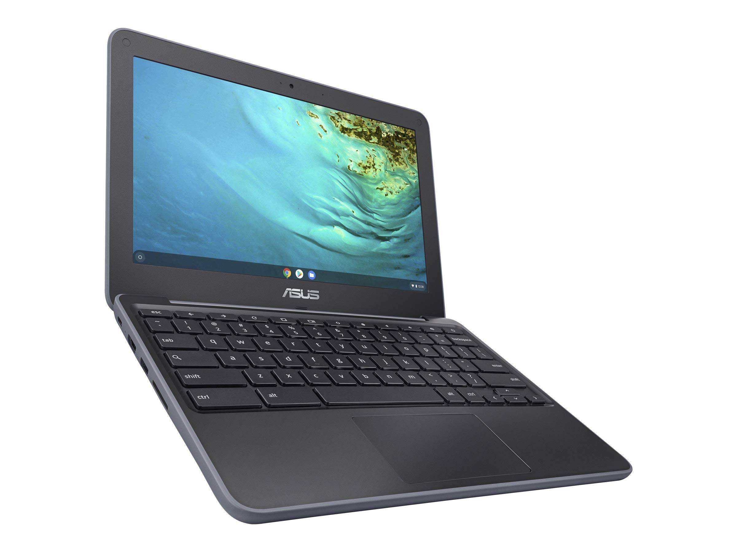 ASUS 2021 Newest Chromebook 11.6 Inch Laptop, MediaTek MT8173C 2.1GHz, 4GB RAM, 32GB eMMC, WiFi, Bluetooth, Webcam, Chrome OS + NexiGo 32GB MicroSD Card Bundle