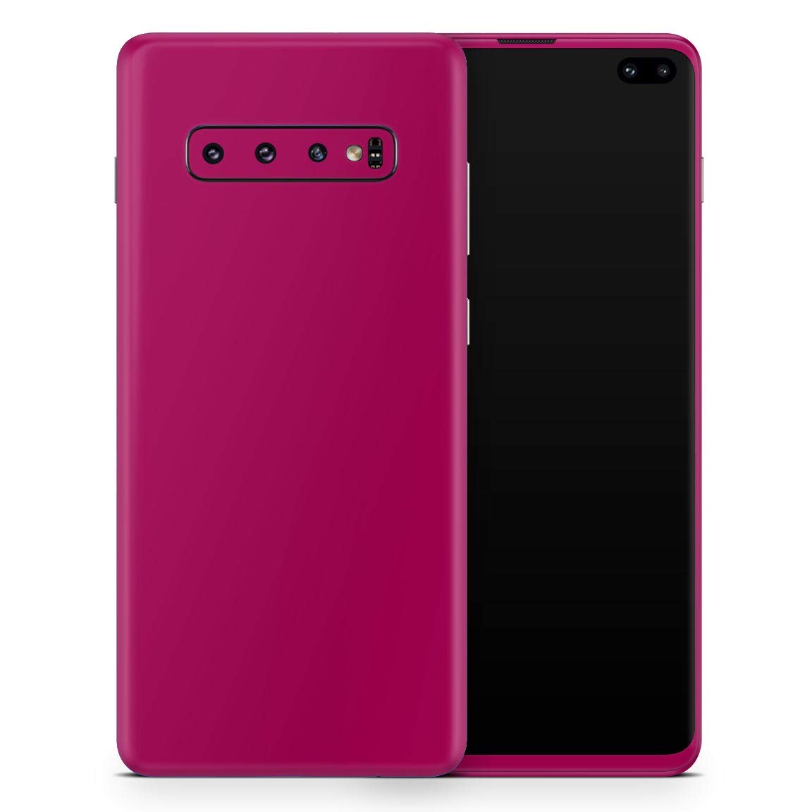 DesignSkinz Solid Dark Pink V2 Protective Vinyl Decal Wrap Skin Cover Compatible with The Samsung Galaxy S20 (Screen Trim & Back Glass Skin)