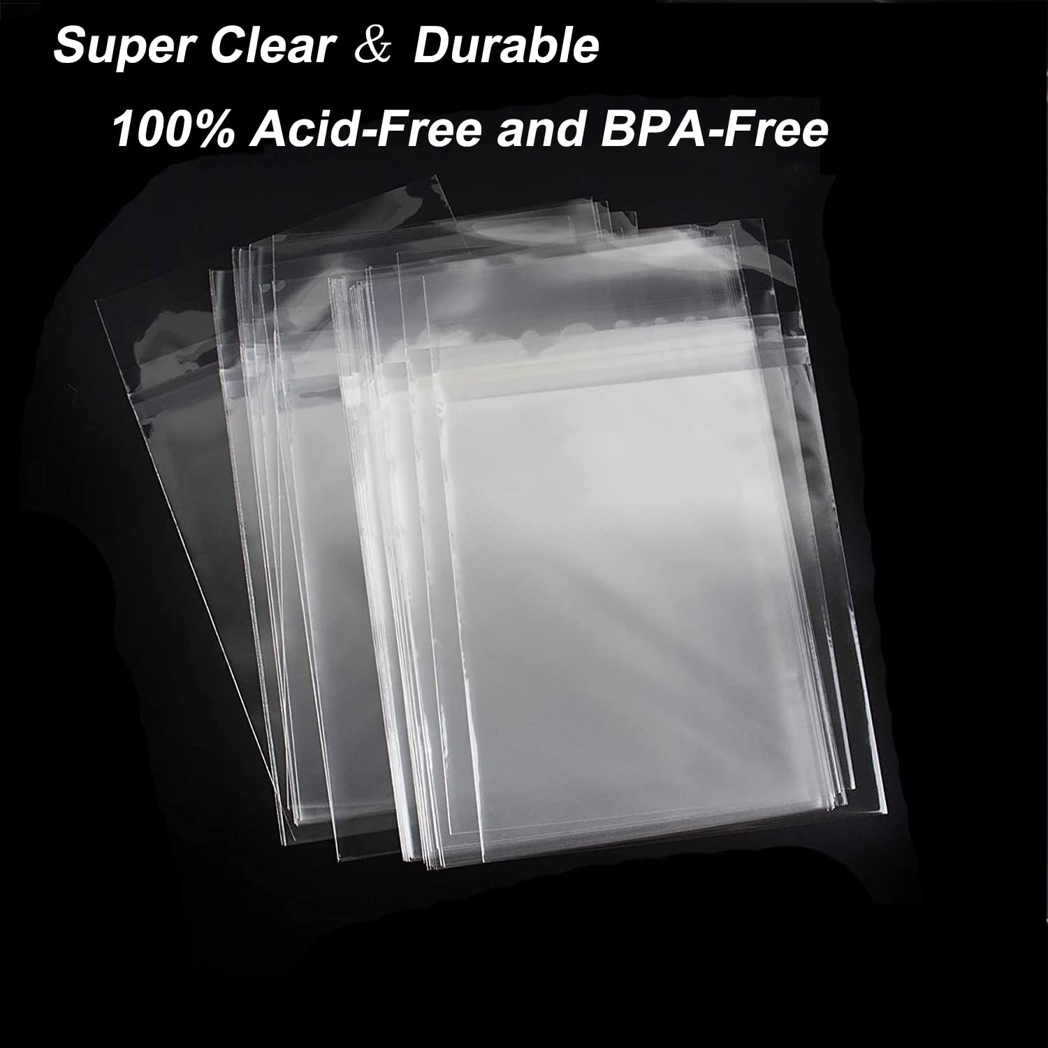 Golden State Art, 50 Pack Clear Bags for 12x16 Mats, Pictures, Acid-Free, 12 2/5" x 16 1/2"