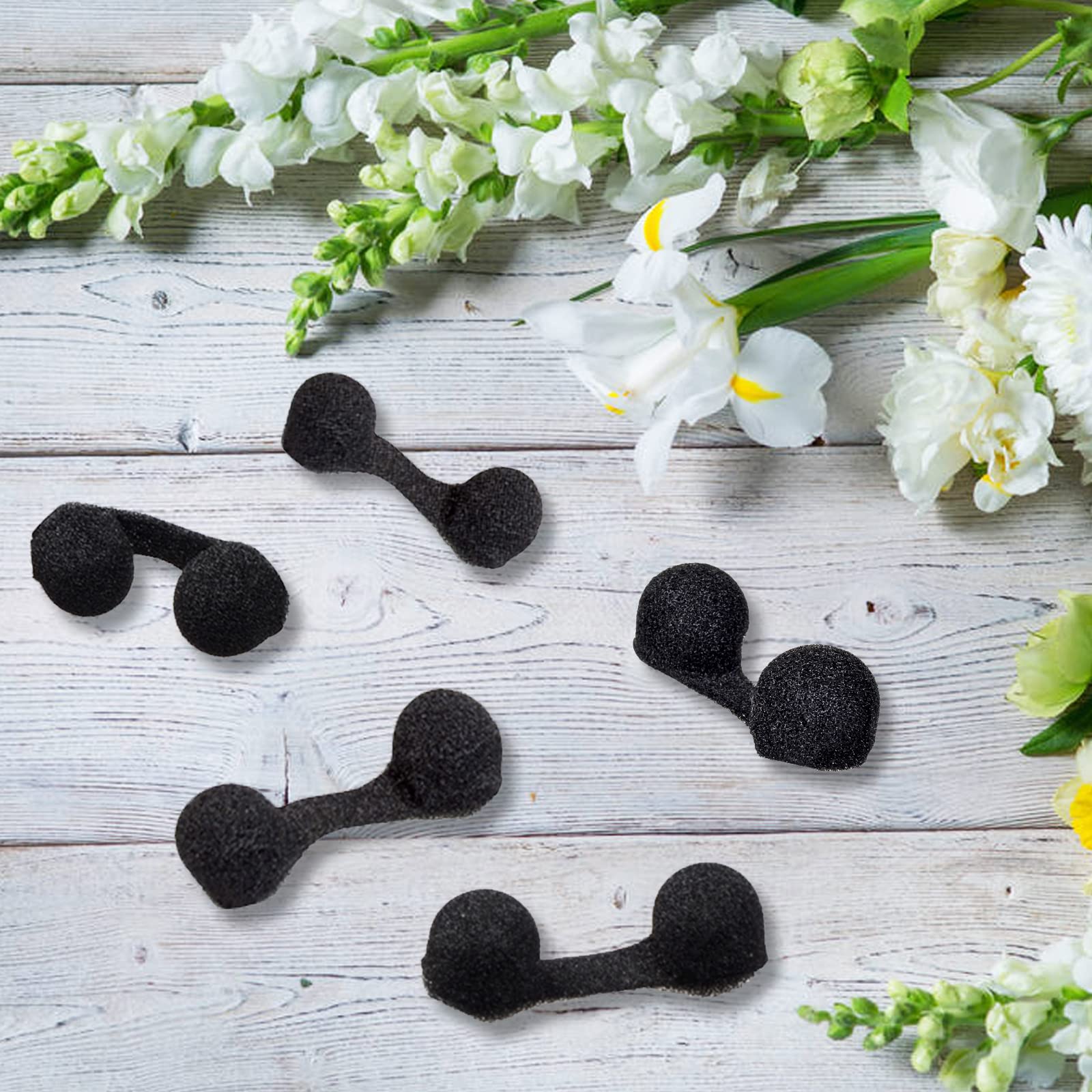 50 Pieces Nose Filters for Spray Tanning, Elera Disposable Plugs Supplies for Spray Tanning Nose Protection Allergen Blocker (Black)
