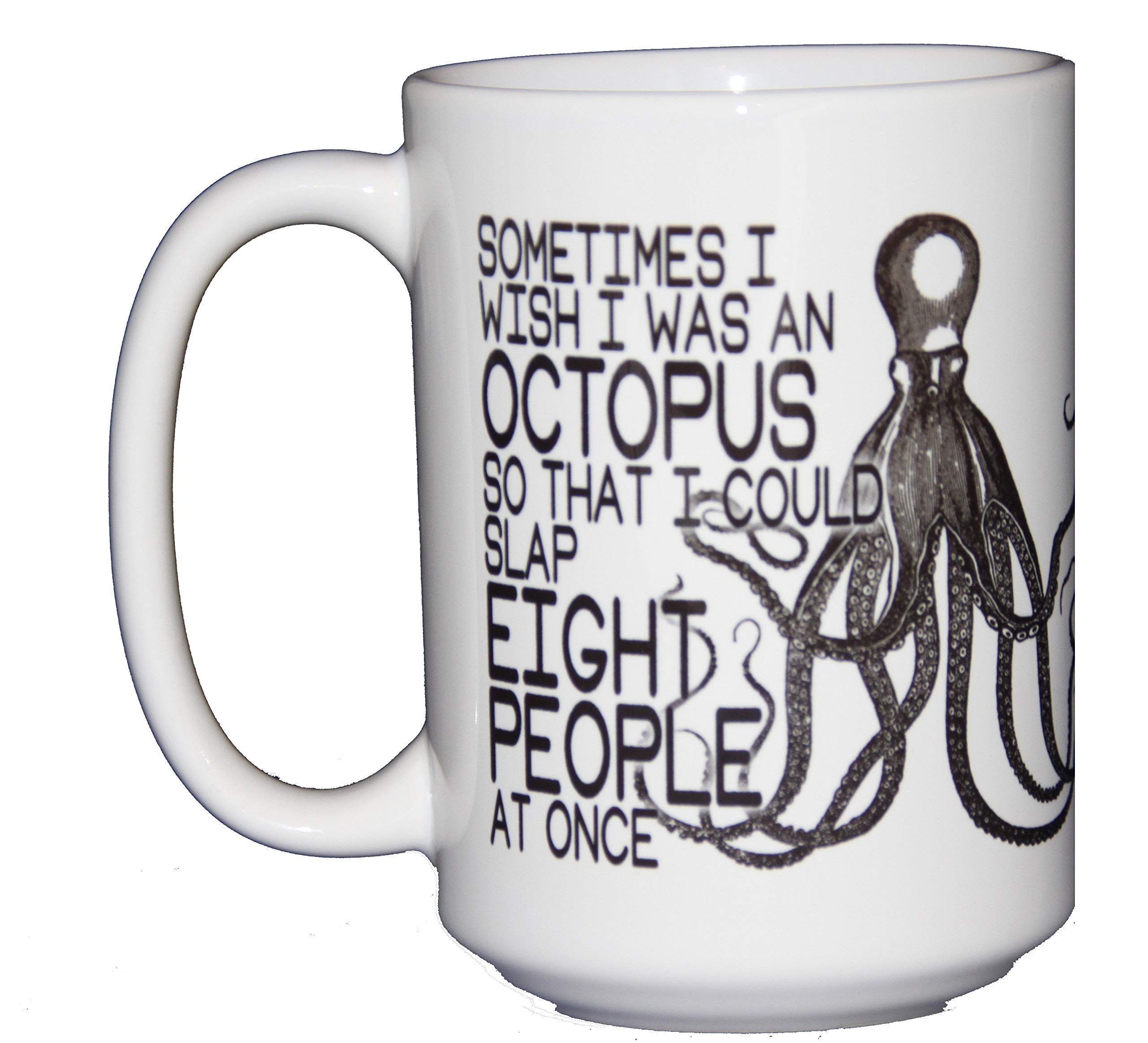 15oz Octopus Slap Funny Coffee Mug - Inappropriate Humor (Octopus Slap)