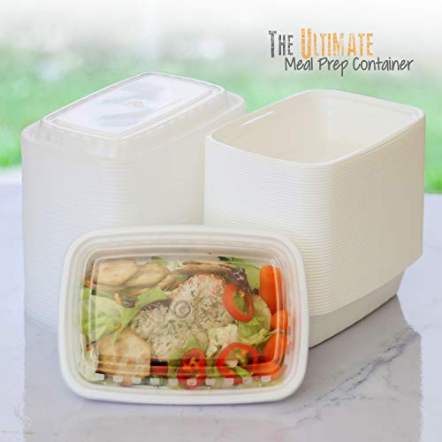 50-Pack meal prep Containers - Single 1 Compartment bowls with Lids Reusable food Storage Lunch Boxes β Bento Box, BPA-Free Food Grade β Microwave, Freezer & Dishwasher Safe β (24 Oz)