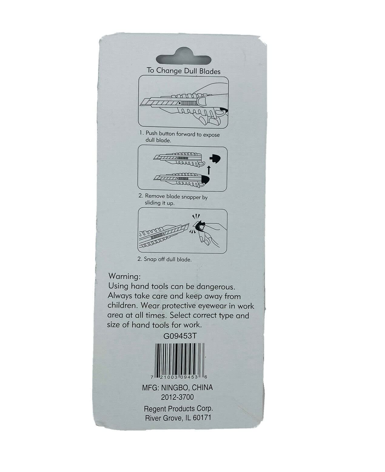 18MM Heavy Duty Utility Knife Box Cutter with 2 Extra Snap Off Blades - 3 Pack