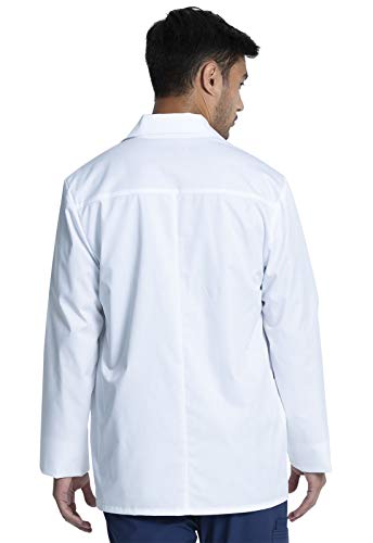 Cherokee Men Scrubs Lab Coat 30" Consultation CK401, L, White