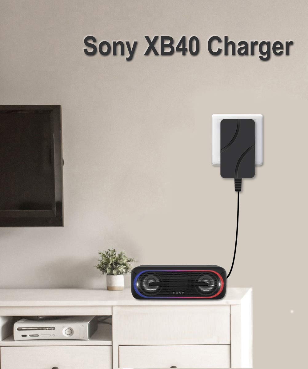 VHBW for Sony SRS XB40 Speaker Charger 9.5V AC Adapter for Sony SRS-XB40 BLK Blue RED Portable Bluetooth Wieless Speaker, Sony CMT-V10IPN AC-NSA18-95 DVP-FX930 DVD Player Power Supply Cord