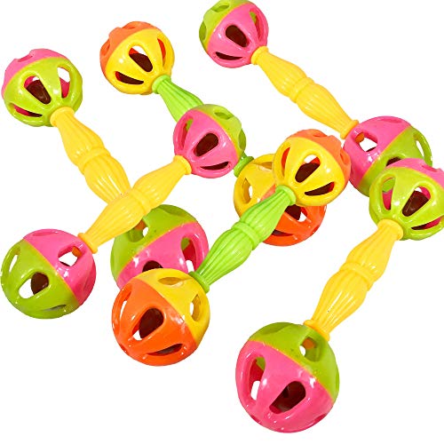 Bonka Bird Toys 3161 Pk6 Birdie Barbell Foot Talon Toy Parrot Conure Parakeet Cockatiel Set Tropical Foraging Enrichment cage