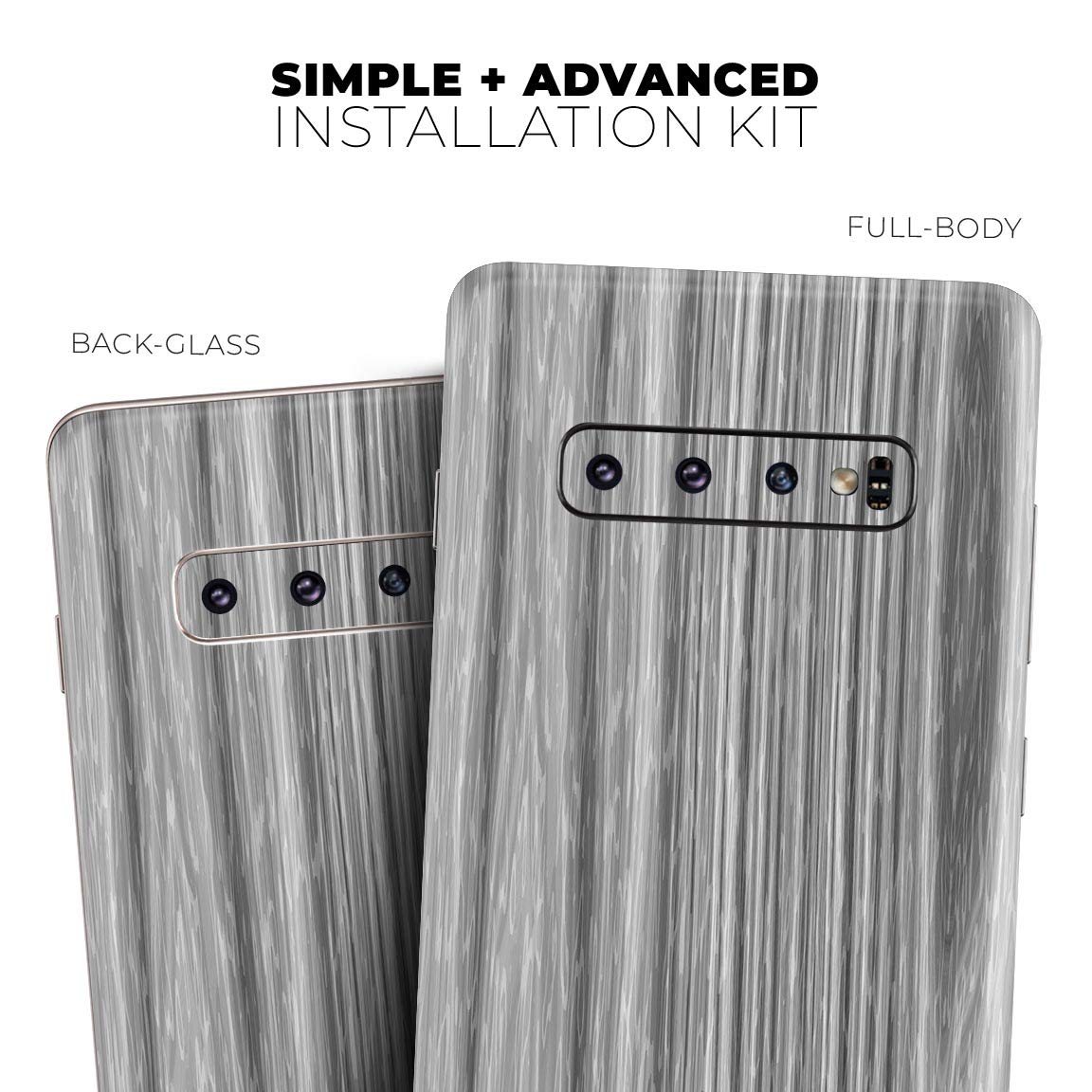 DesignSkinz Textured Gray Dyed Surface Protective Vinyl Decal Wrap Skin Cover Compatible with The Samsung Galaxy S20 (Screen Trim & Back Glass Skin)