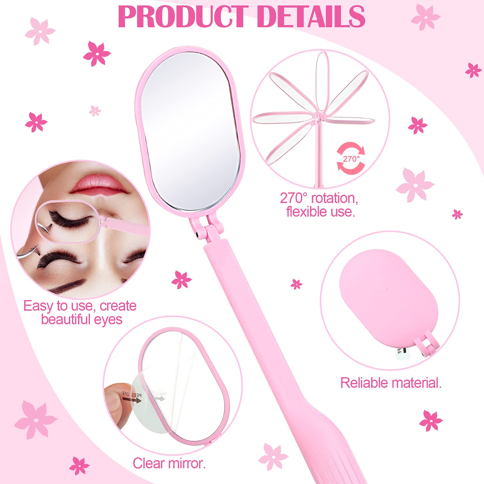 Nano Mist Sprayer Mini Portable Nano Facial Mister Usb Rechargeable Face Mist Steamer with 270 Degree Rotation Lash Mirror & 20ml Visual Water Tank for Makeup Skin Care(Pink)