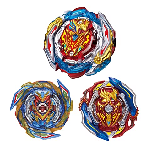 3-Piece Bey Battling Burst Tops B-201 Zest Achilles B-150 Union Achilles B-163 Brave Valkyrie Bayblade pro Series Set Combat Battling Game for Kids Children Birthday Party Idea