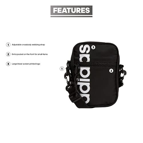 adidas Unisex Core Festival Crossbody, Black/White, One Size