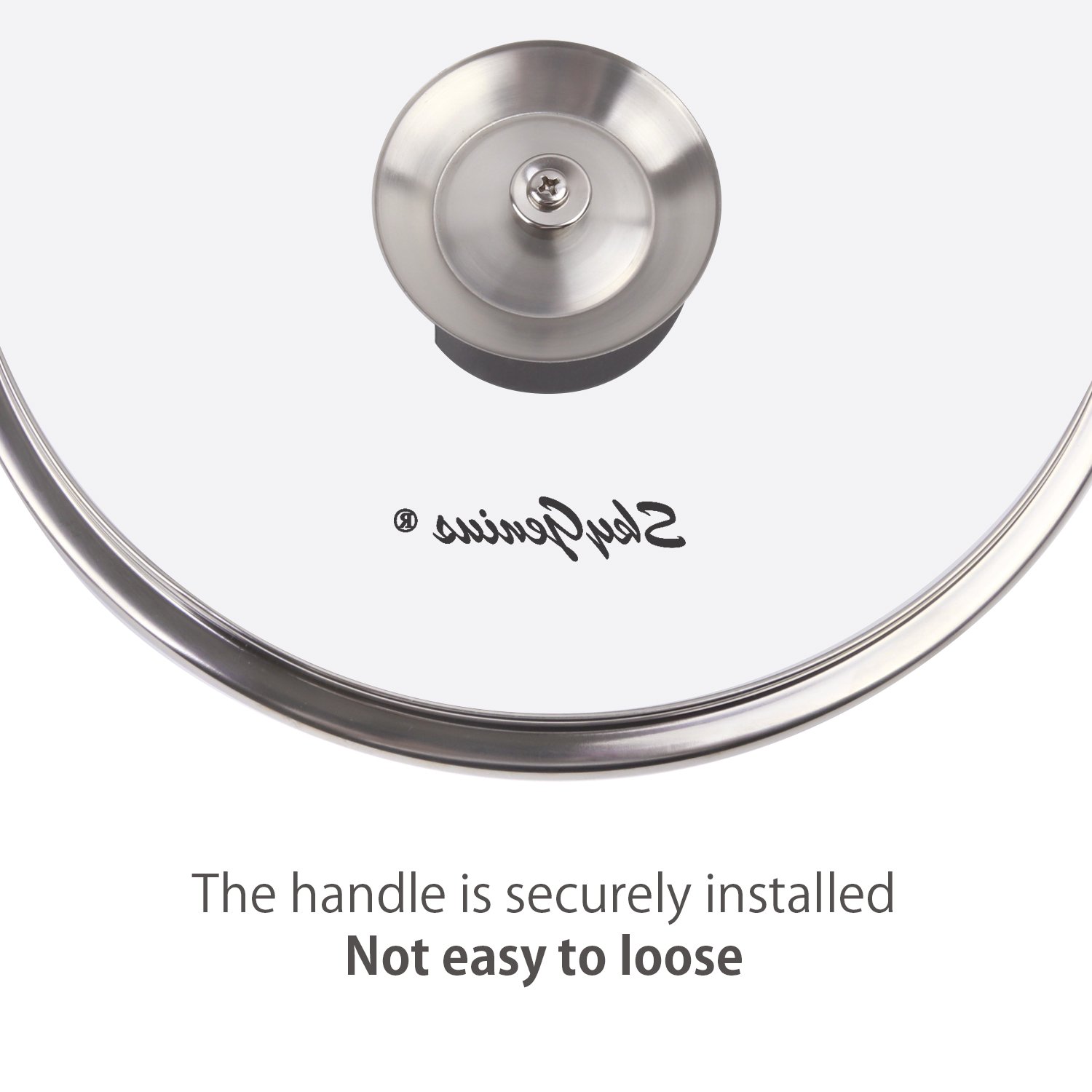 9 inch Tempered Glass Lid for Instant Pot - 6 Quart, Universal Pan or Pot Cover W/Spoon Holder