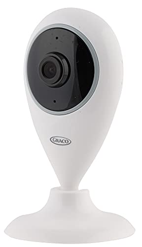 Graco Baby Smart Home Security Camera, Indoor Wide Angle WiFi Camera for Home Security with Night Vision, Motion Alerts, Two Way Communication, Pet and Baby Monitor Surveillance Camera (White)