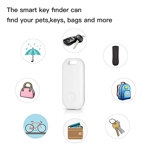 2 Pack Key Finder Smart Bluetooth Tracker Item Finder Work with Apple Find My Item Locator Anti-Lost Device for Keys, Bags and More Global Positioning iOS Only Black