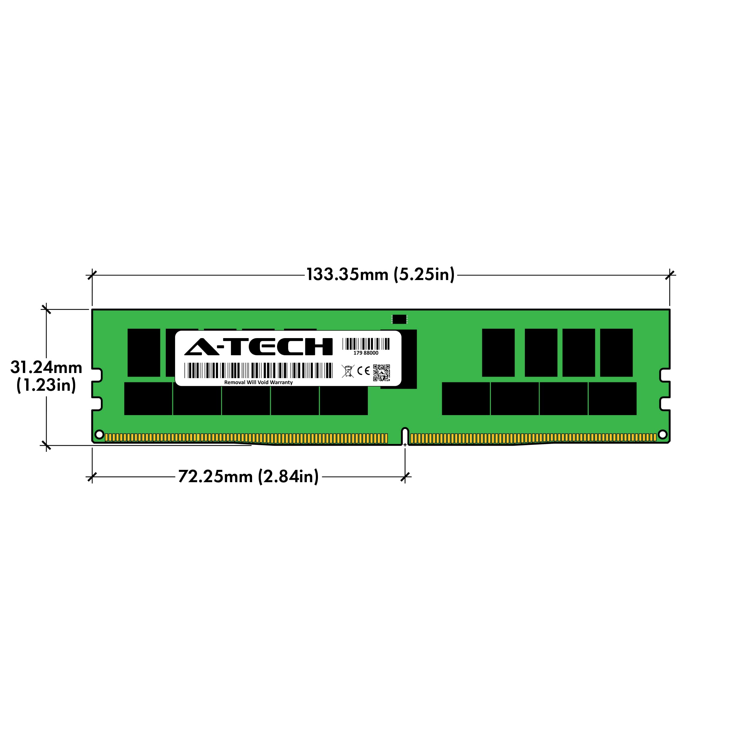 A-Tech 32GB RAM Replacement for Cisco UCS-MR-1X322RV-A | DDR4 2400MHz PC4-19200 ECC RDIMM 2Rx4 1.2V 288-Pin Registered DIMM Memory Module