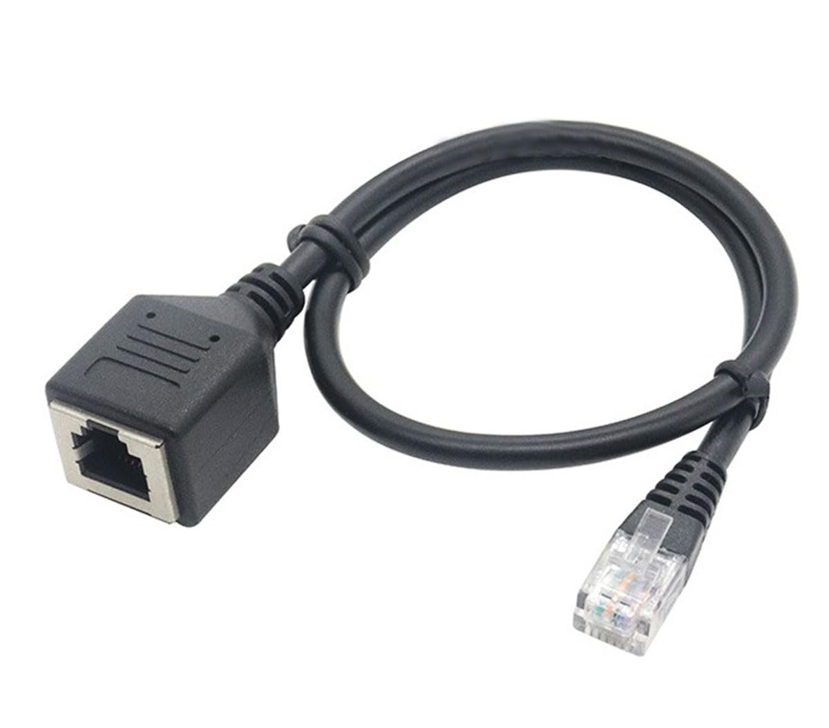 RJ45 Extension Cable Haokiang Ethernet Extension Cable Network Cat6 Extension Patch Cable RJ45 Male to Female Connector Network Extension Cable (1ft)