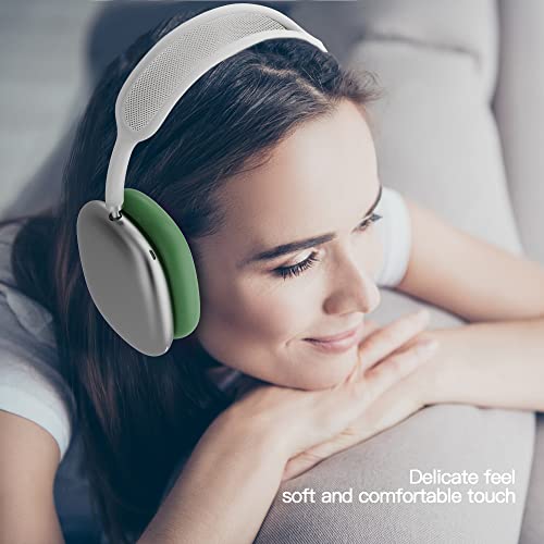 AWINNER Ear Pad Case Compatible for AirPods Max,Washable Soft Silicone Protective Frame Full Cover (Green)