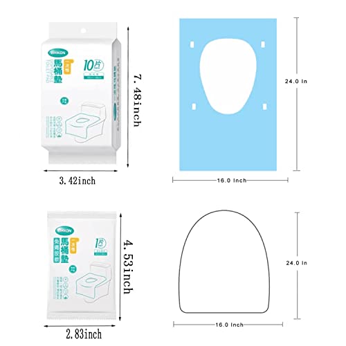 Toilet Seat Covers Disposable,50Pcs Waterproof Individually Wrapped Large Portable Potty Seat Covers for Kids Potty Training, Road Trip and Public Restrooms