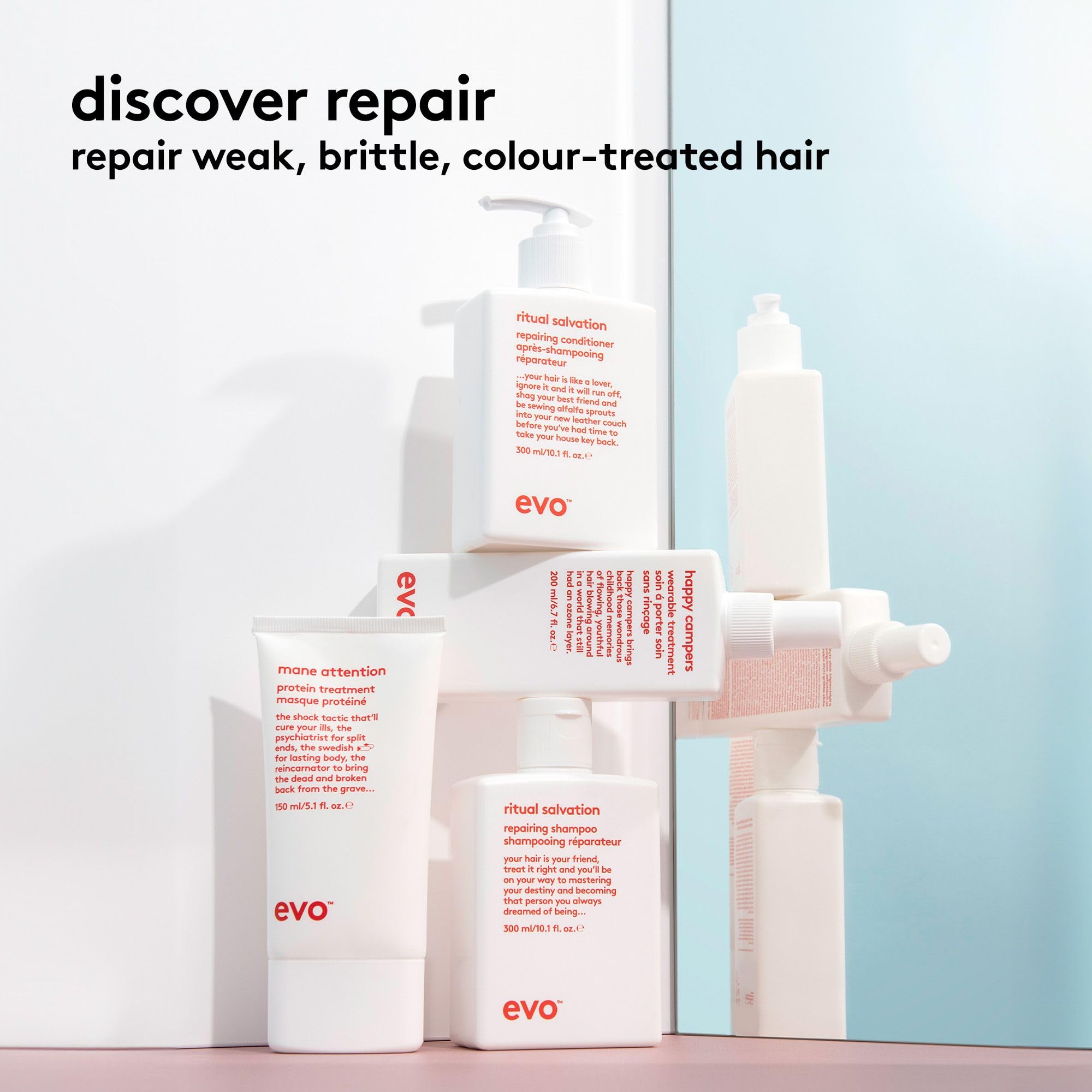 EVO Mane Attention Protein Hair Treatment - Reconstructs, Repairs, & Strengthens Hair - Travel Size, 30ml / 1.01fl.oz