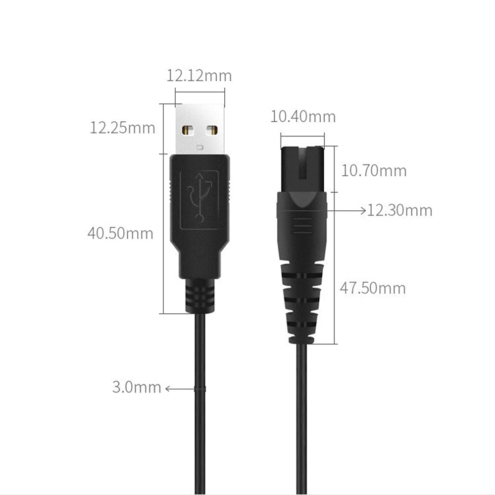 Generic USB Charging Cable and Charger Adapter for Water Flosser Portable Cordless Oral Irrigator Replacement Cable Compatible with Nicefeel VAVA BESTOPE Anjou Palotix Zerhunt Include AC Adapter）