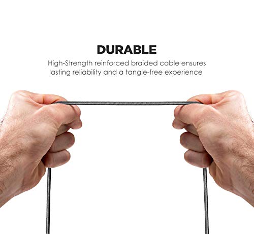 GALVANOX Right Angle Lightning to USB-C Cable (Apple MFi Certified) Braided iPhone Charger L-Shape Cord for Fast Charging iPhone 12/13/14 Pro Max/SE/11/Xs/XR