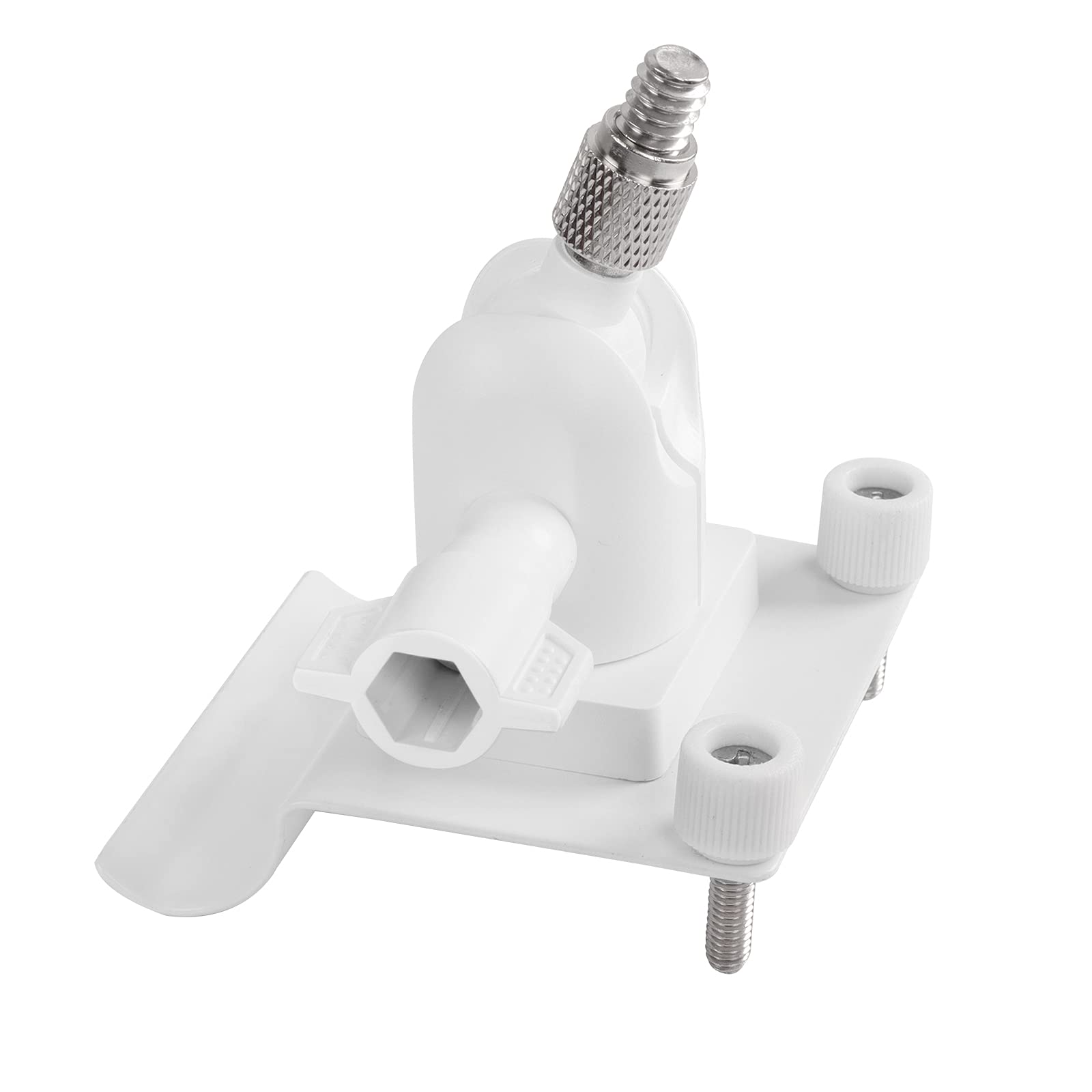HOLACA 1Pack White Portable Electronic Device Mount for Dashboard, Compatible with Wyze Cam V3 Camera, 360-degree Rotation and 90-degree Tilt, No Holes or Tools Required
